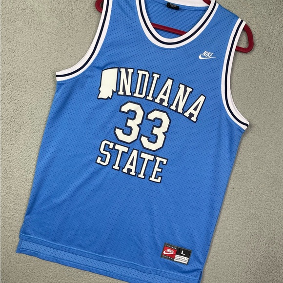 Nike | Shirts | Vintage Nike Larry Bird Indiana State Jersey | Poshmark